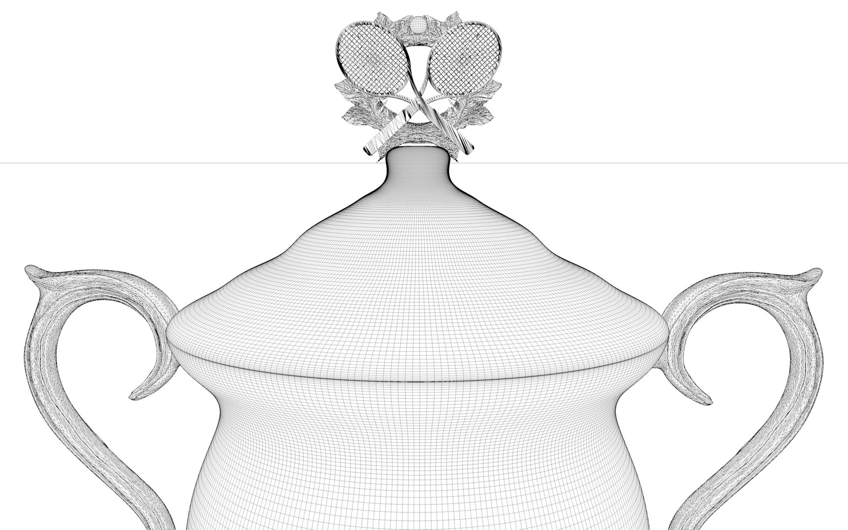 3D Australian Open 2024 Women Singles Trophy Low Poly L2107 Model ...