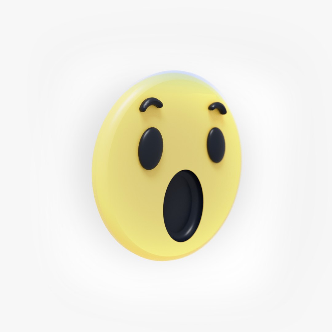 Wow Icon FaceBook Reaction Emoji model - TurboSquid 1846691