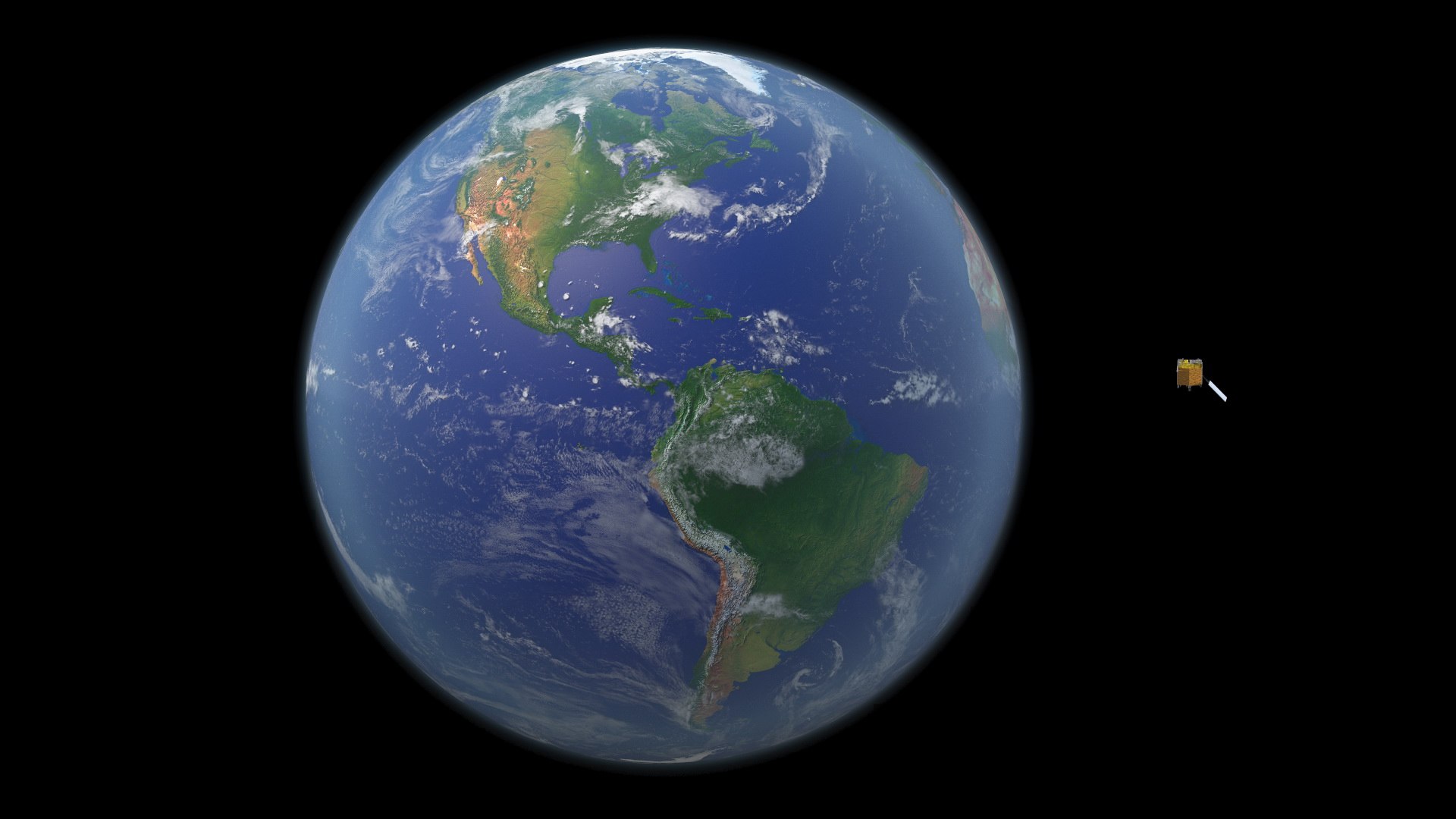 3D Fengyun 4A Satellite With Planet Earth Model - TurboSquid 2376658