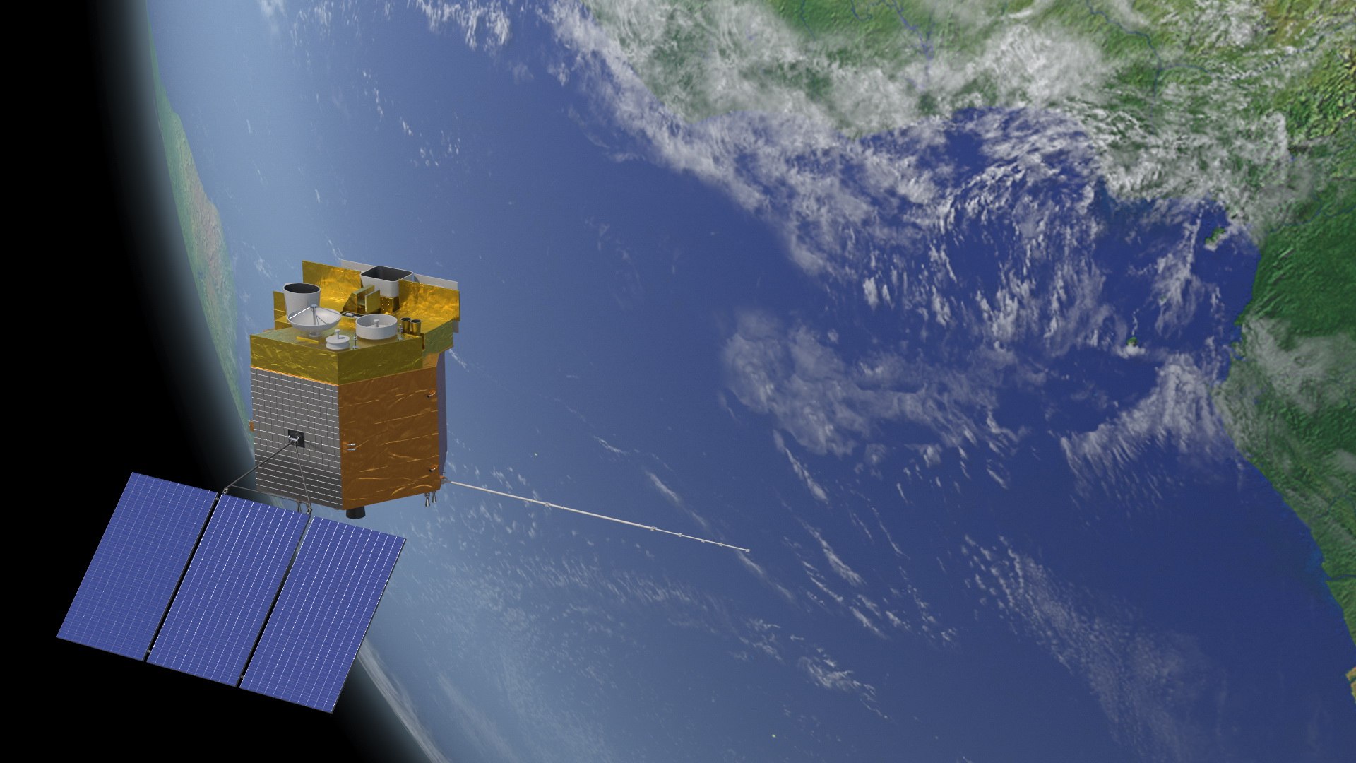 3D Fengyun 4A Satellite With Planet Earth Model - TurboSquid 2376658