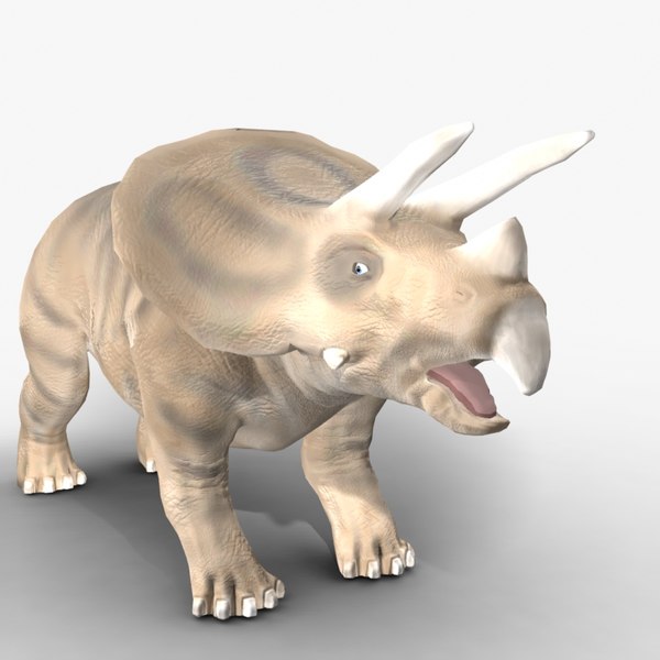 rigged triceratops 3d model