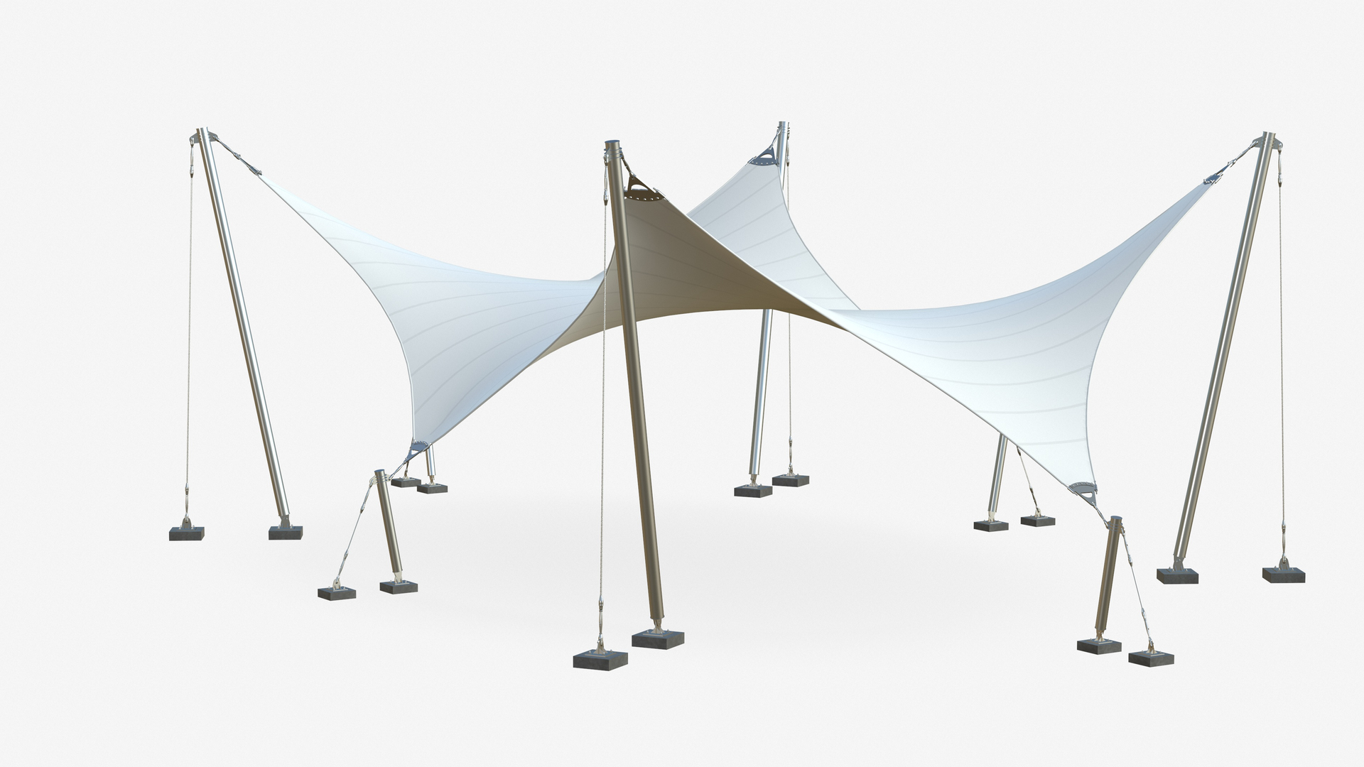 Tensile Structures Architecture 3D model - TurboSquid 1902496