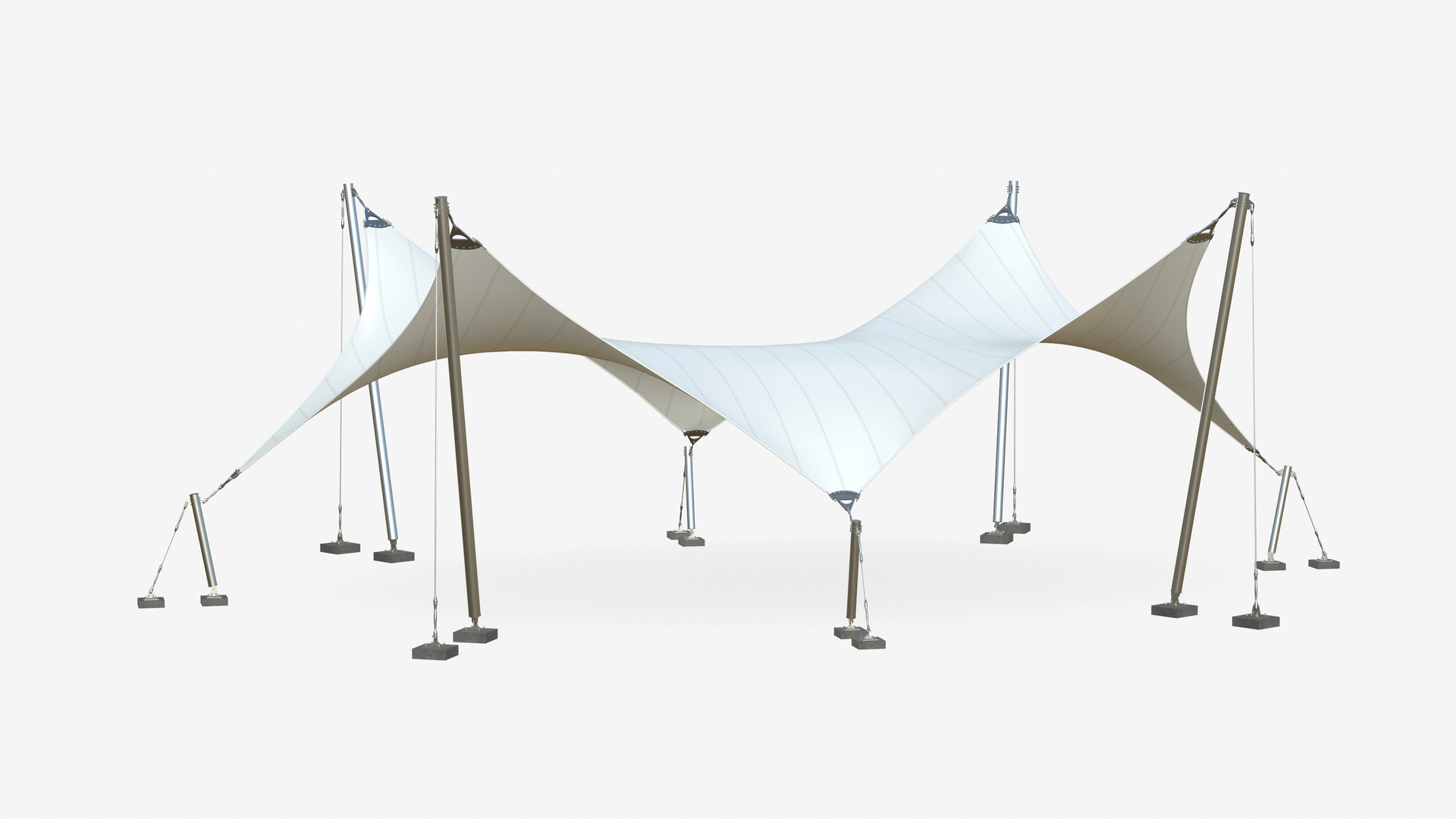 modelo 3d Arquitectura de Estructuras Tensadas - TurboSquid 1902496