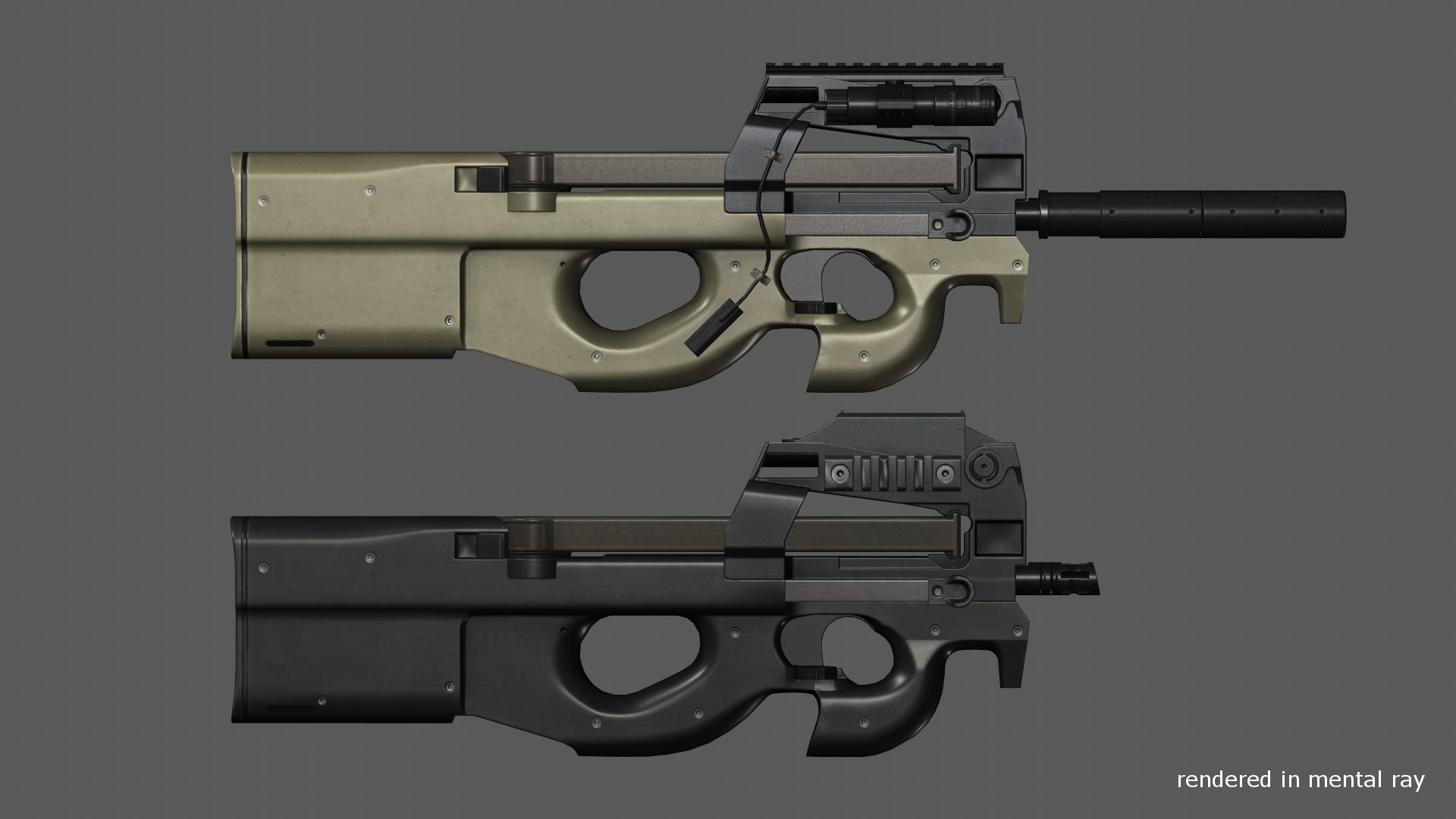 3d Fbx Fn P90