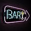 3d Neon Lights Bar Sign Model