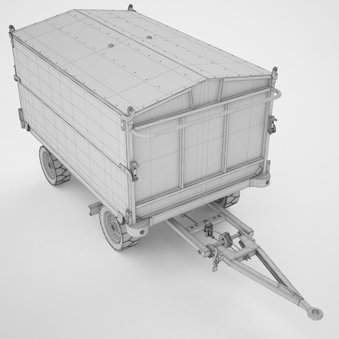 3D Airport Trailer 06 Model - TurboSquid 2230434