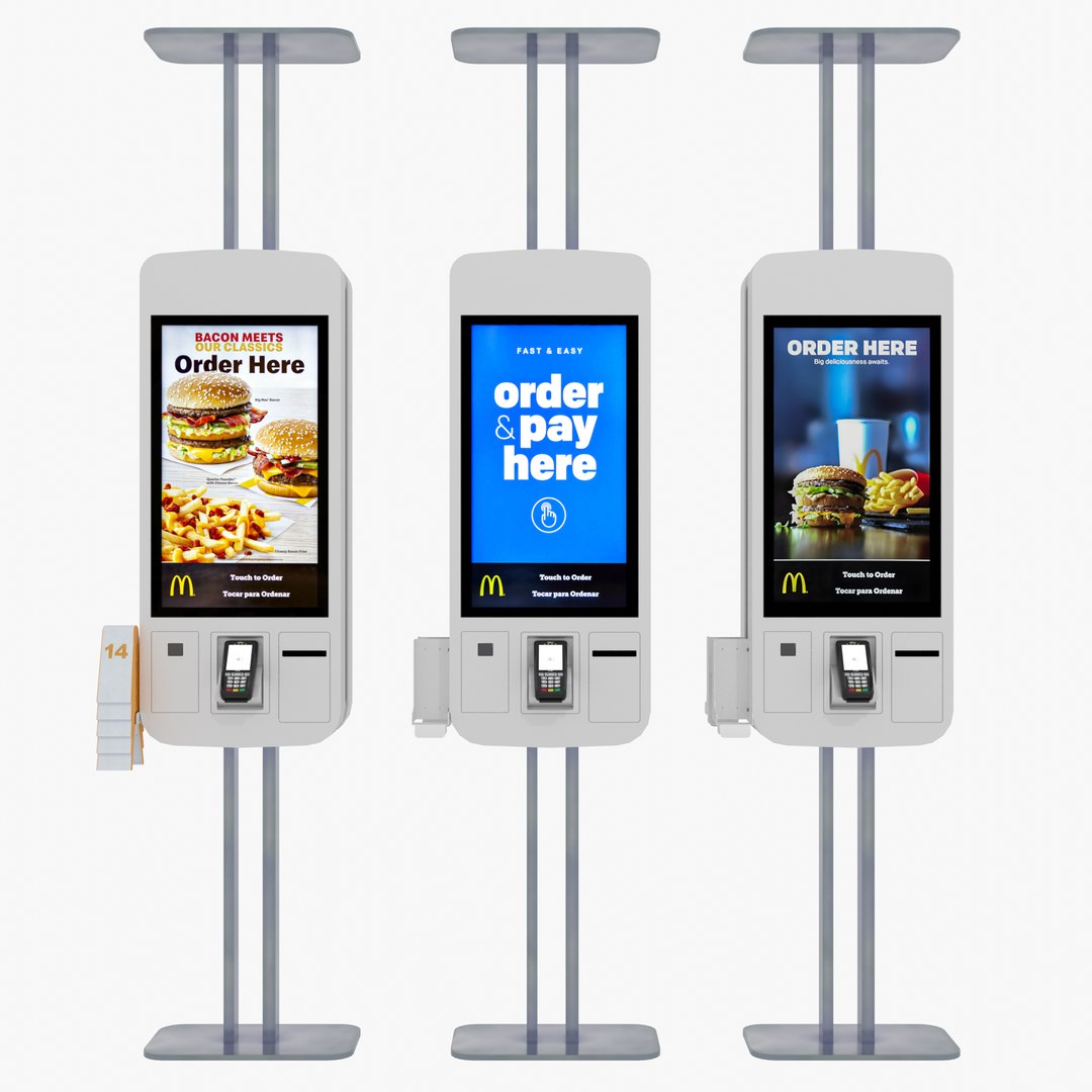Fast Food Kiosk Self Service McDonalds Vending Machine 3D Model ...
