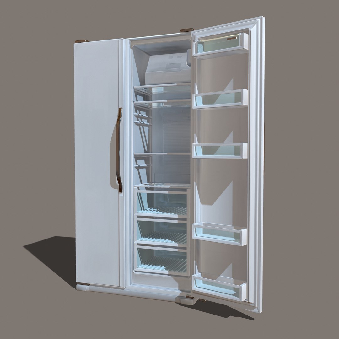 Double Door Fridge Low-poly 3D Model Model - TurboSquid 1843447