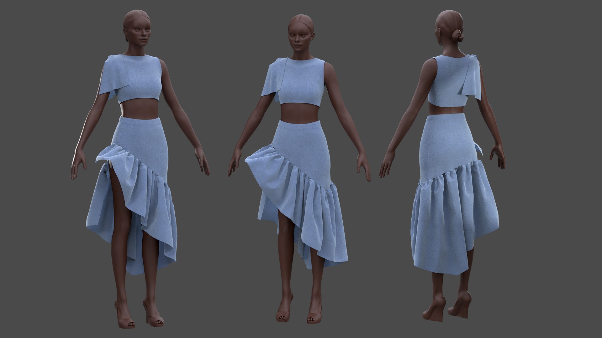 3D 5 Stylish Dress - TurboSquid 2078227