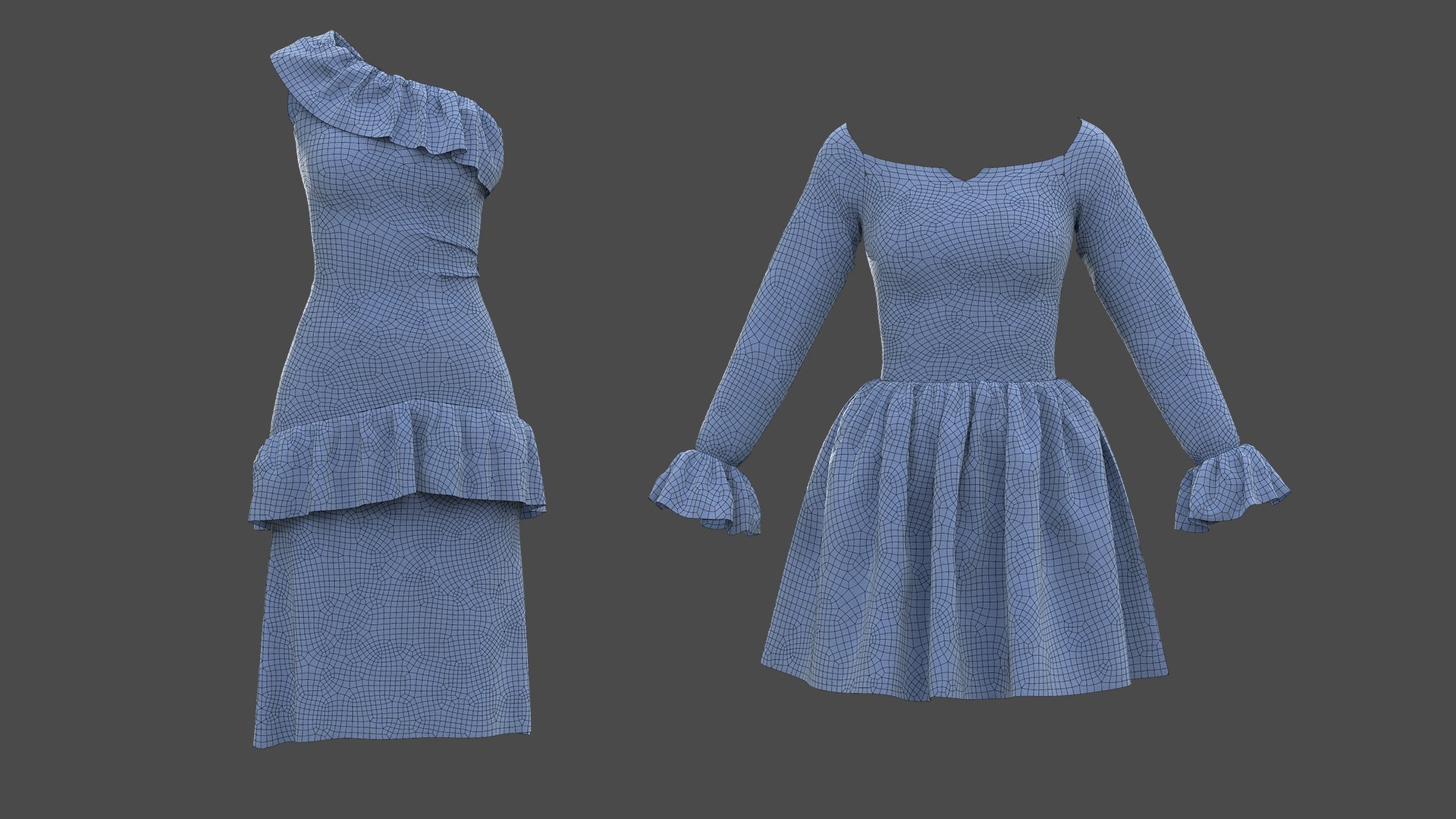 3D 5 Stylish Dress - TurboSquid 2078227