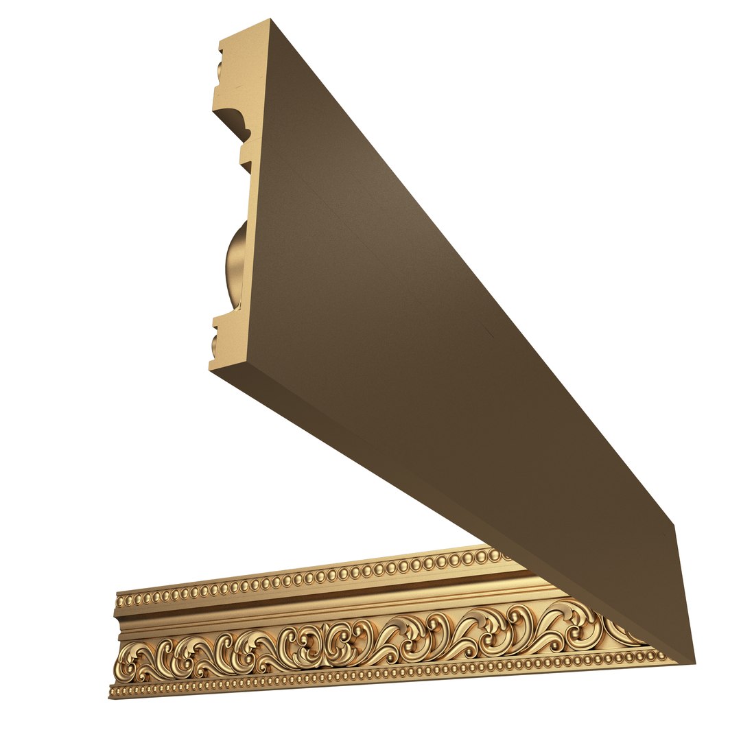 Cornice Decoration Molding 013 90 Degree 3D - TurboSquid 2156792
