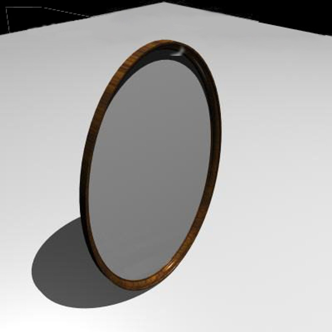 3d model oval mirror