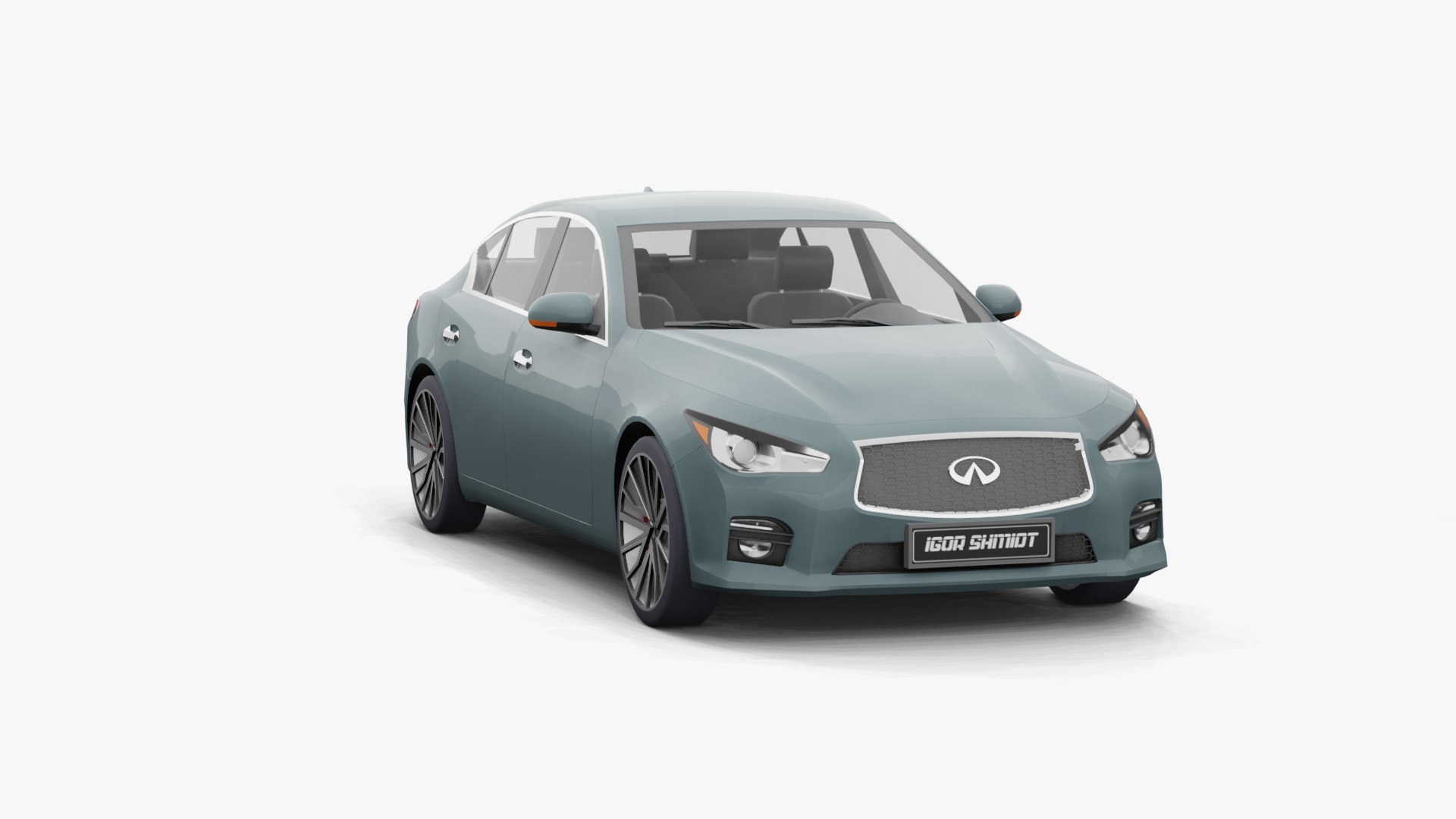3D Nissan Q50 2014 Lowpoly - TurboSquid 1974693