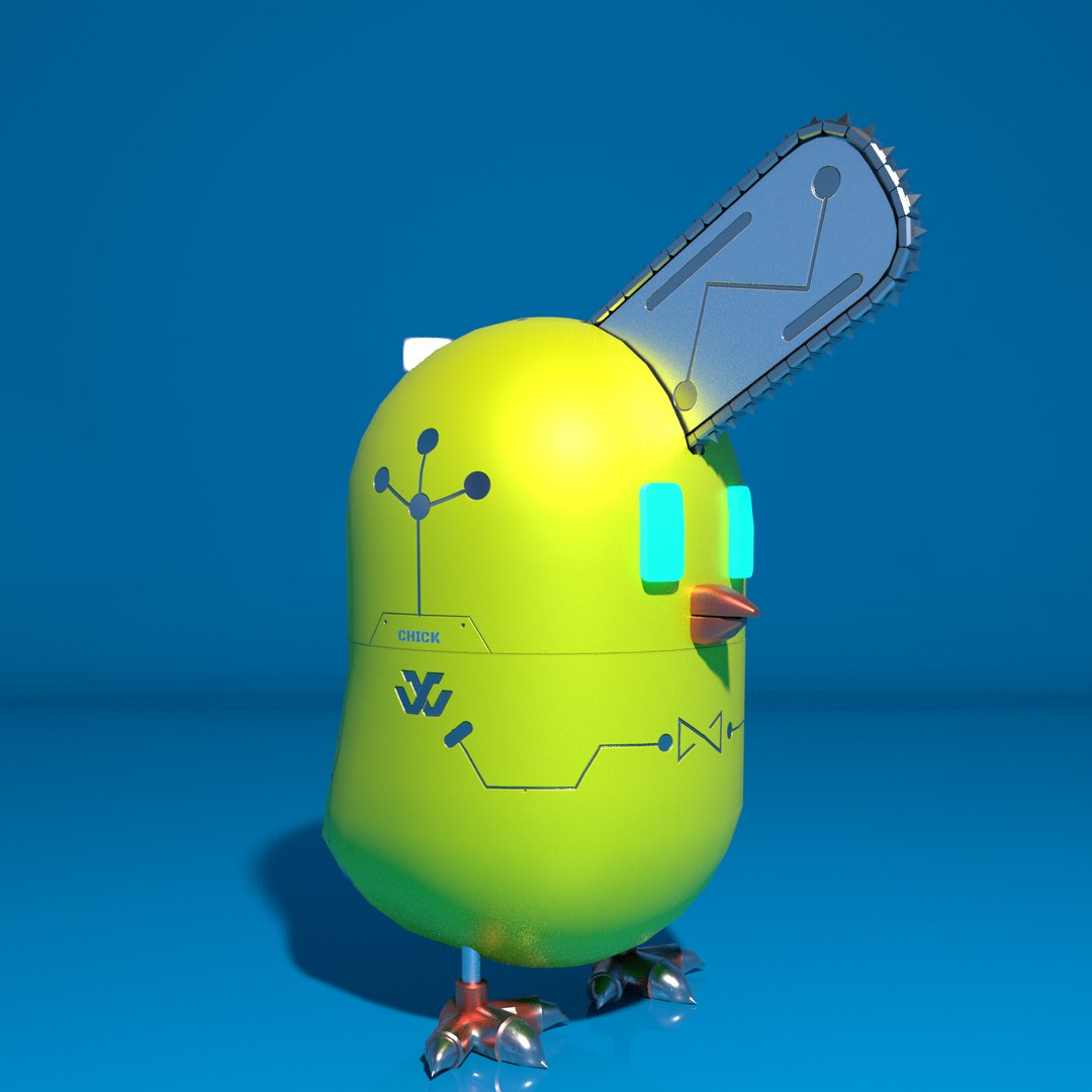 3D Chainsaw Chick Robot - TurboSquid 2015093