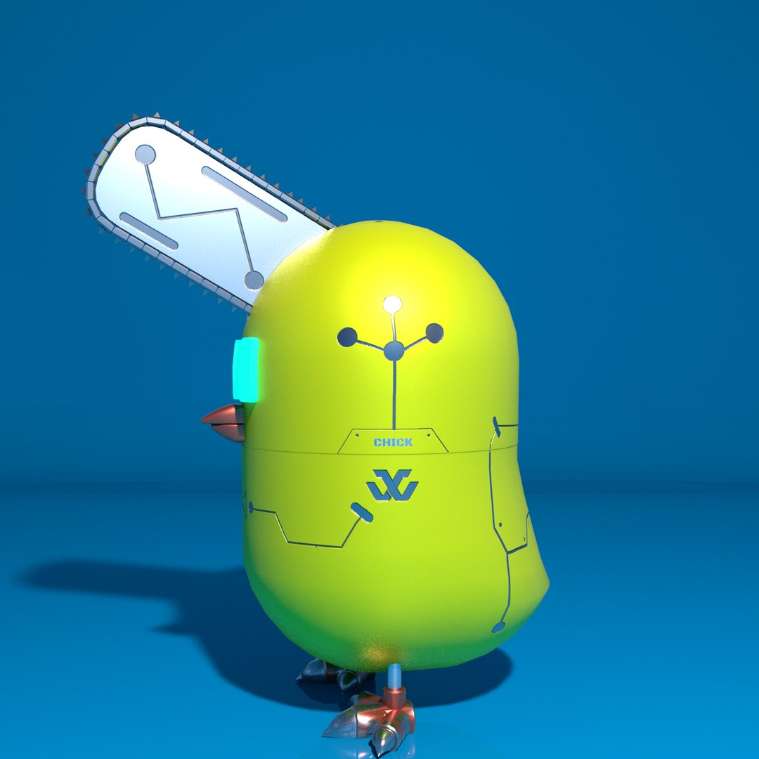 3D Chainsaw Chick Robot - TurboSquid 2015093