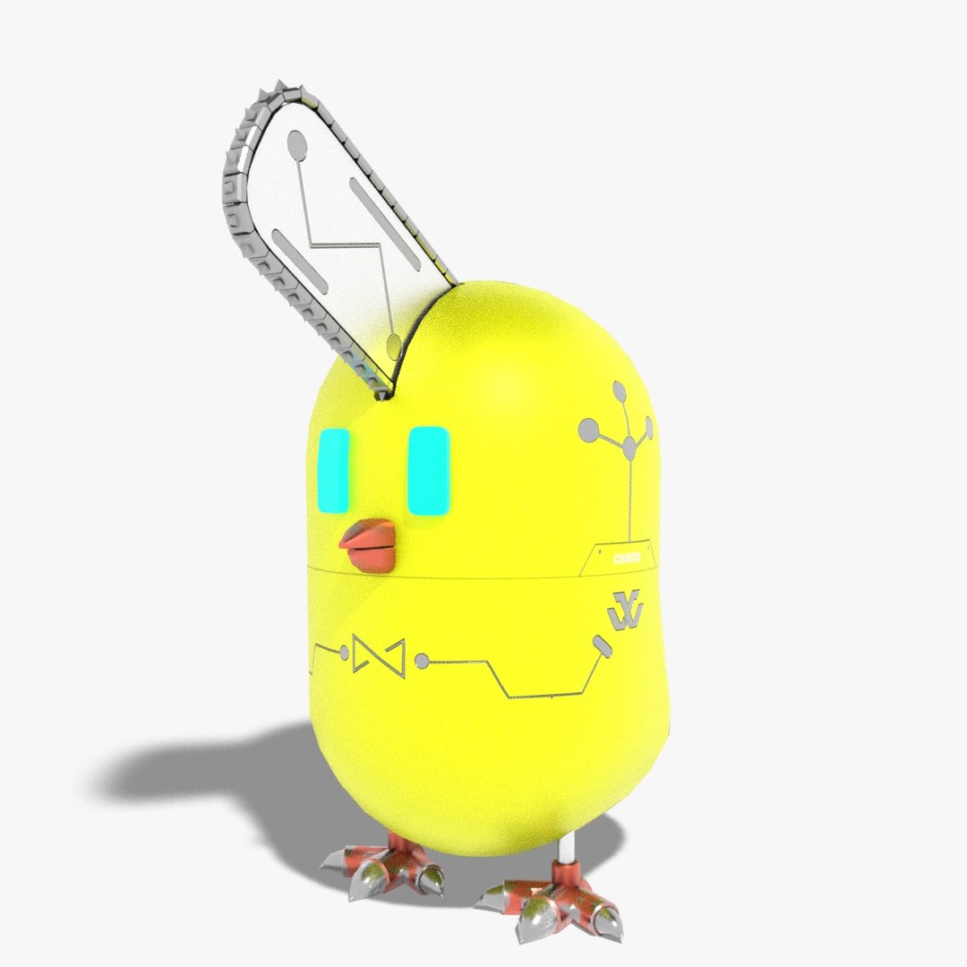 3D Chainsaw Chick Robot - TurboSquid 2015093