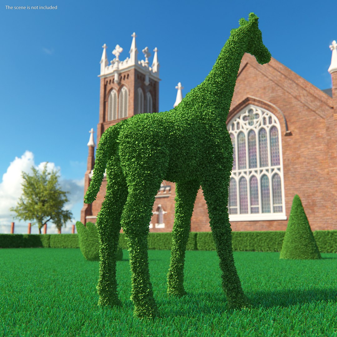 3D Decorative Giraffe Topiary Model - TurboSquid 1581953