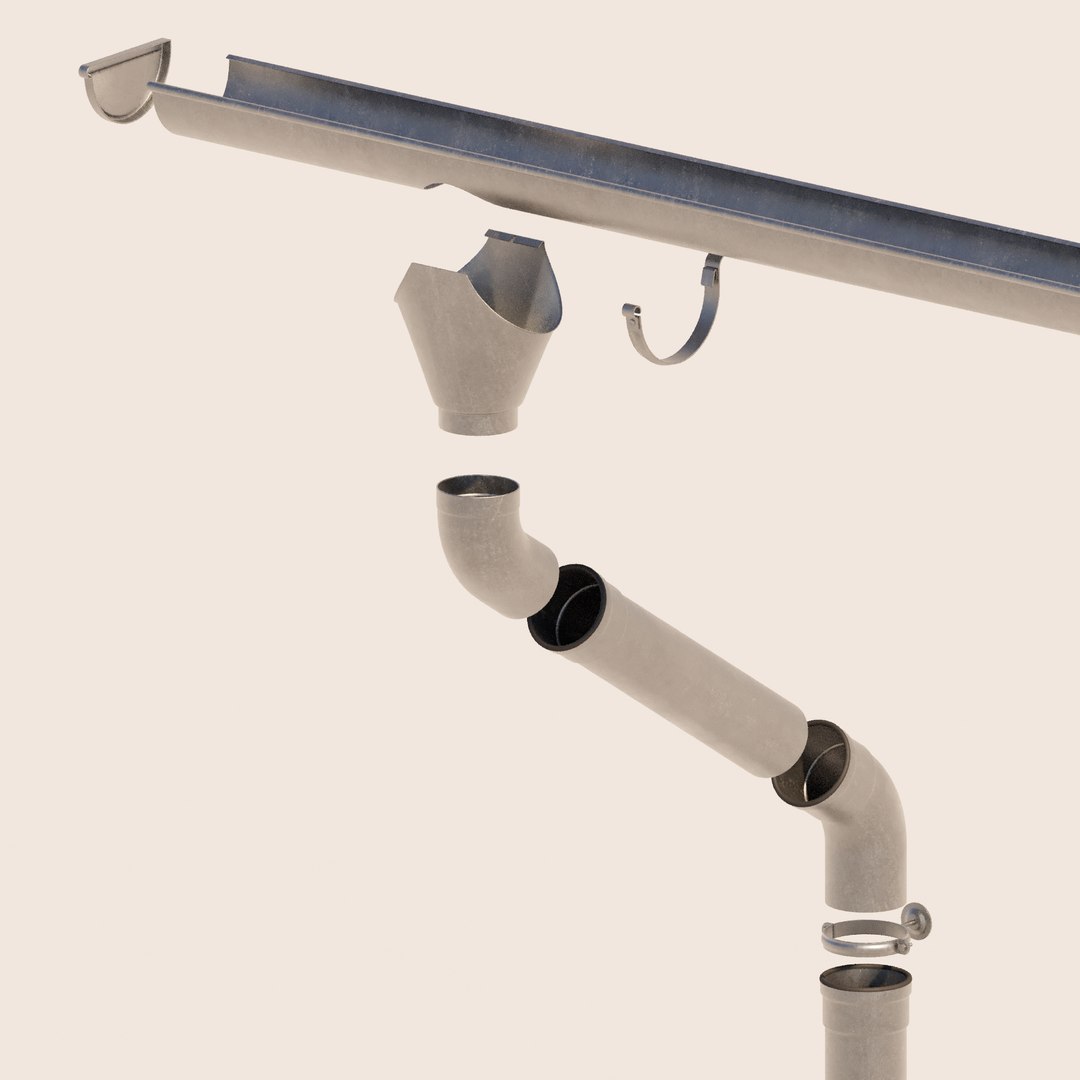 3D German Gutter System model - TurboSquid 1960934