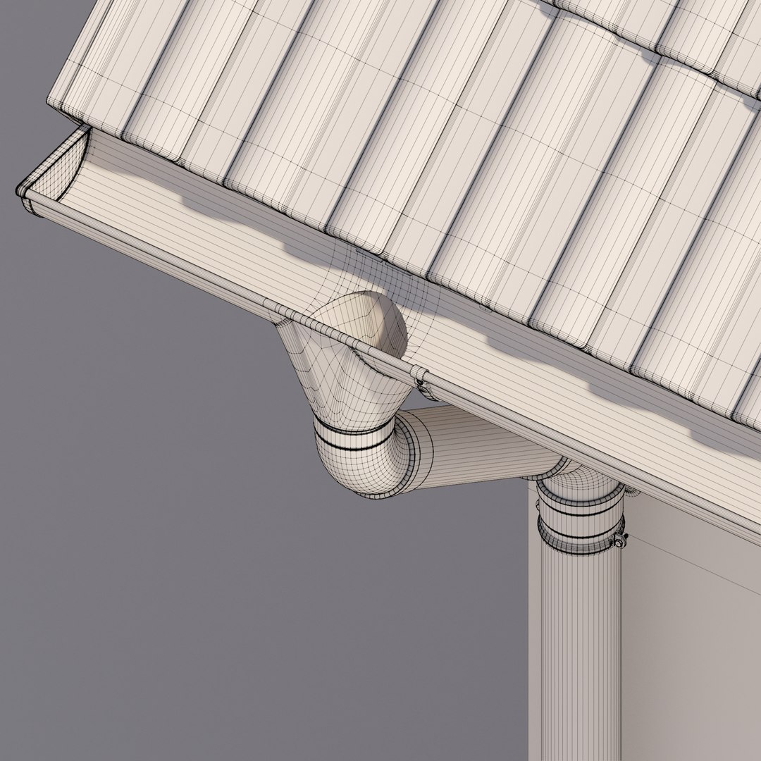 3D German Gutter System model - TurboSquid 1960934