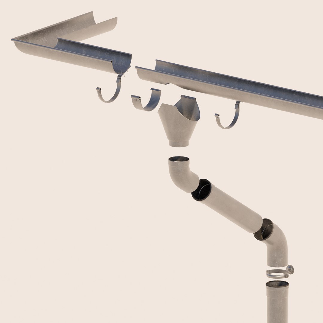 3D German Gutter System Model - TurboSquid 1960934
