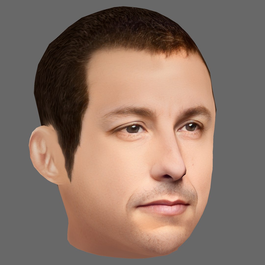 3D Model Adam Sandler Head - Low Poly Head For Game - TurboSquid 2218313