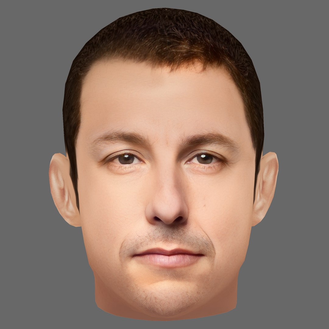 3D Model Adam Sandler Head - Low Poly Head For Game - TurboSquid 2218313