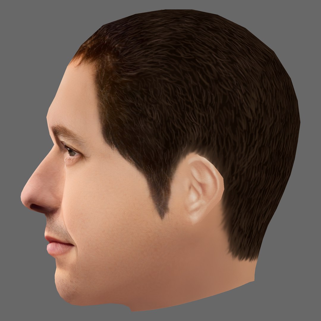3D Model Adam Sandler Head - Low Poly Head For Game - TurboSquid 2218313