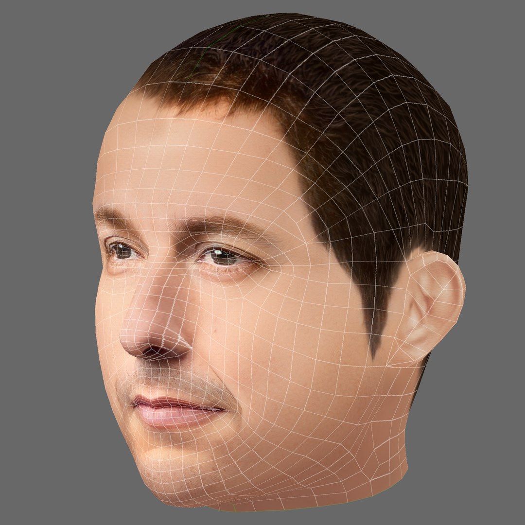 3D Model Adam Sandler Head - Low Poly Head For Game - TurboSquid 2218313