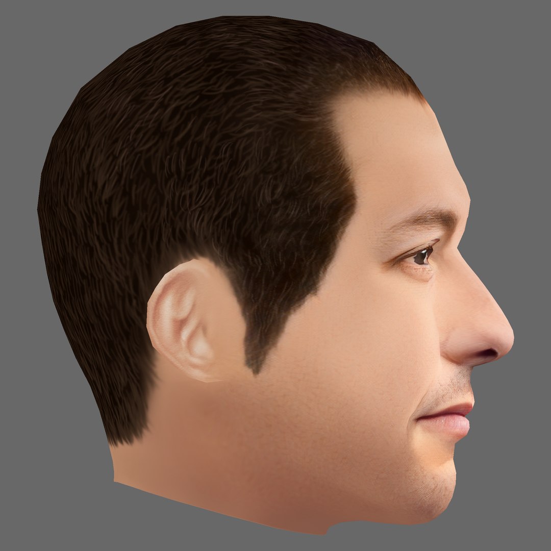 3D Model Adam Sandler Head - Low Poly Head For Game - TurboSquid 2218313