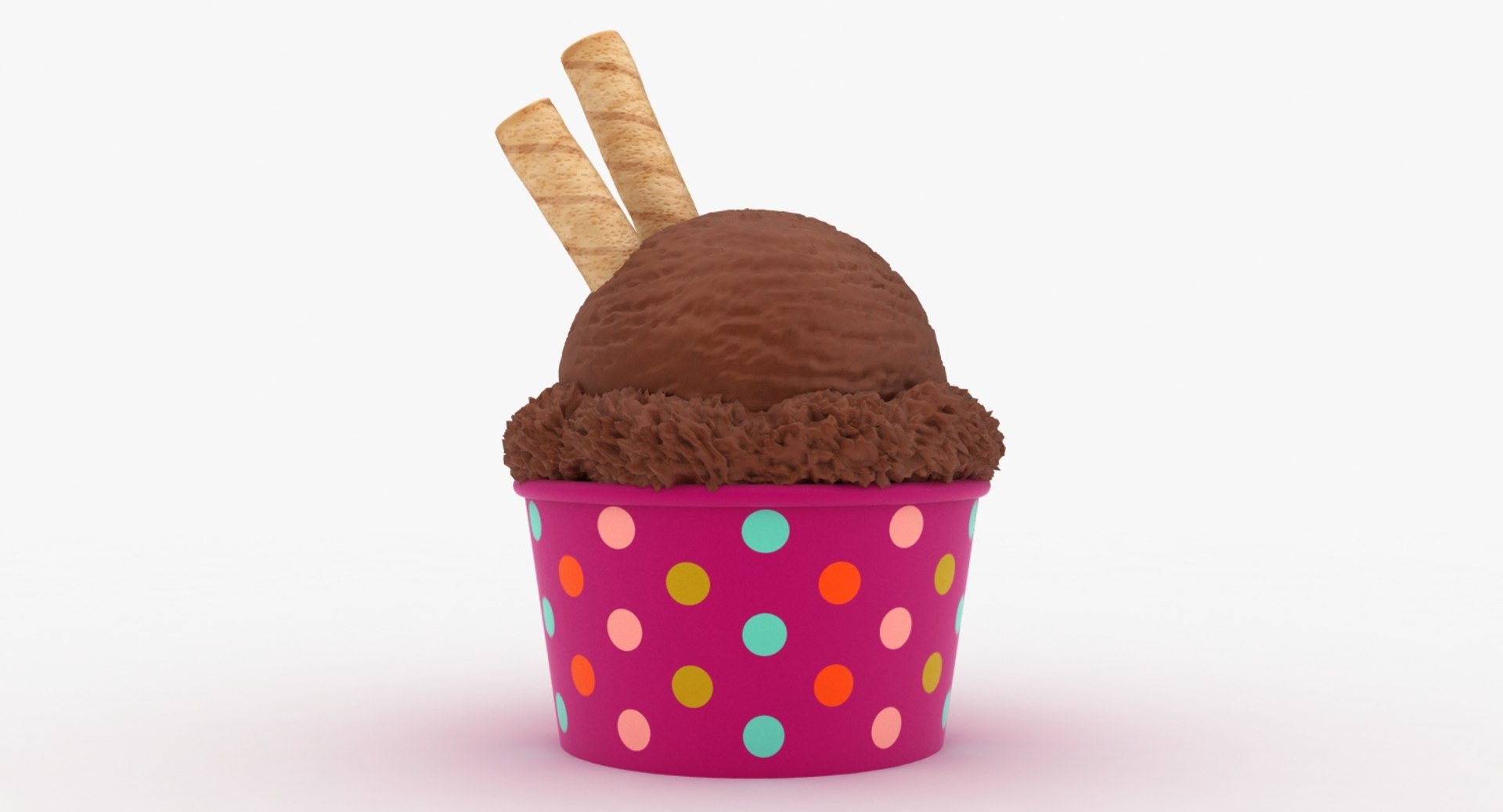 3D ice cream chocolate model - TurboSquid 1390216