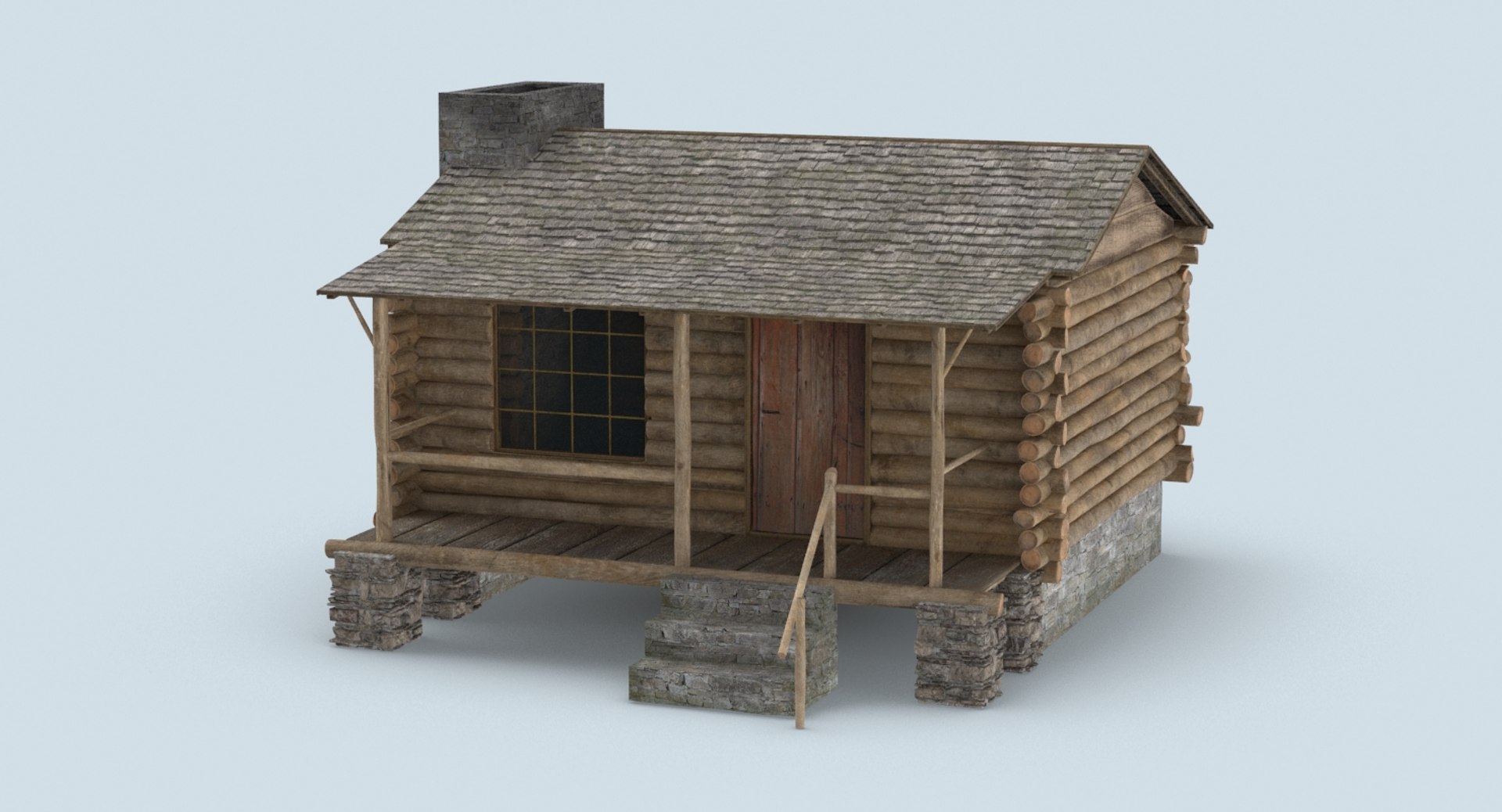 3D log-cabin model - TurboSquid 1185538