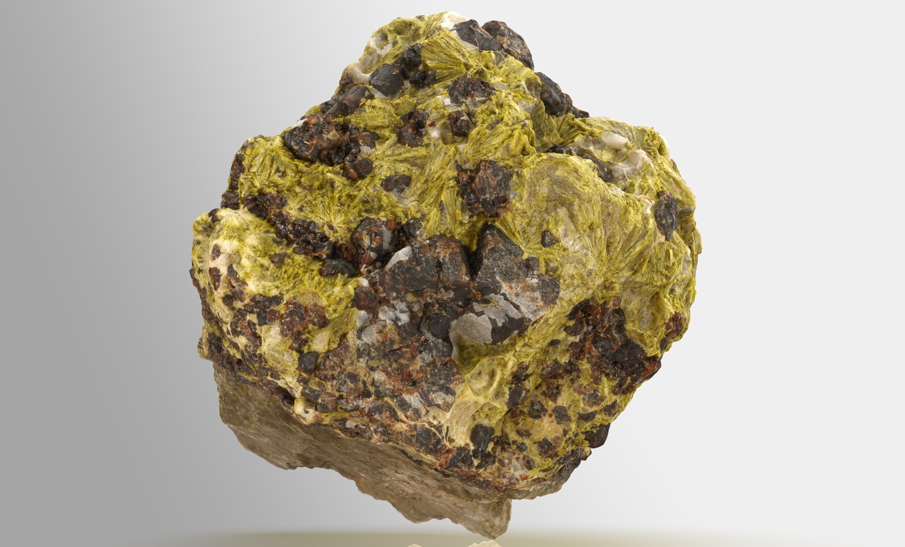 Feathery epidote with garnet 3D model - TurboSquid 2065713