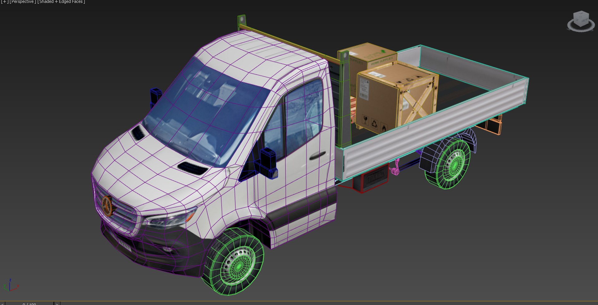 3D Sprinter 2020 Cargo Truck Low Poly - TurboSquid 1823485
