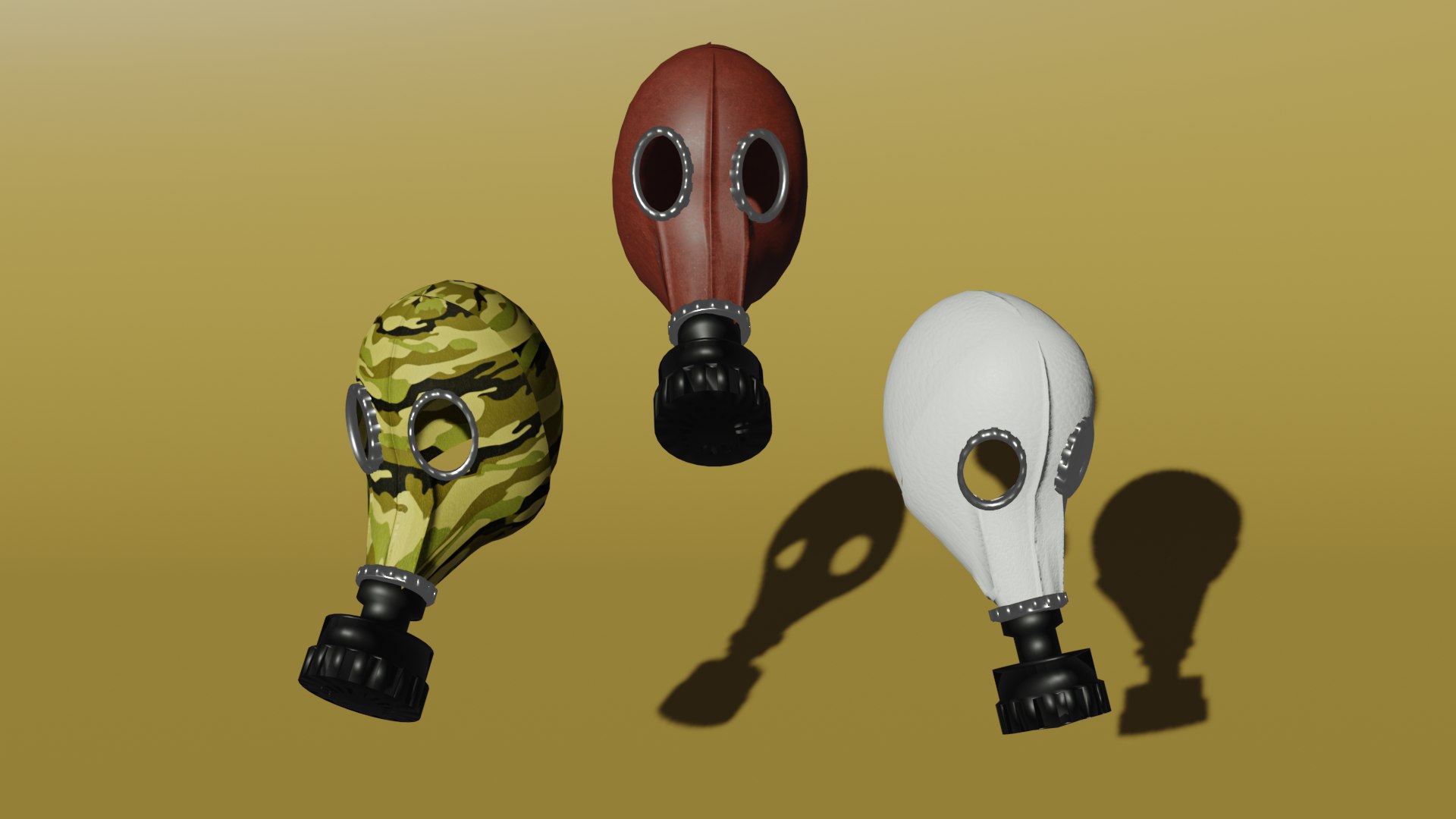 3D Gas Mask For Game - TurboSquid 2199649