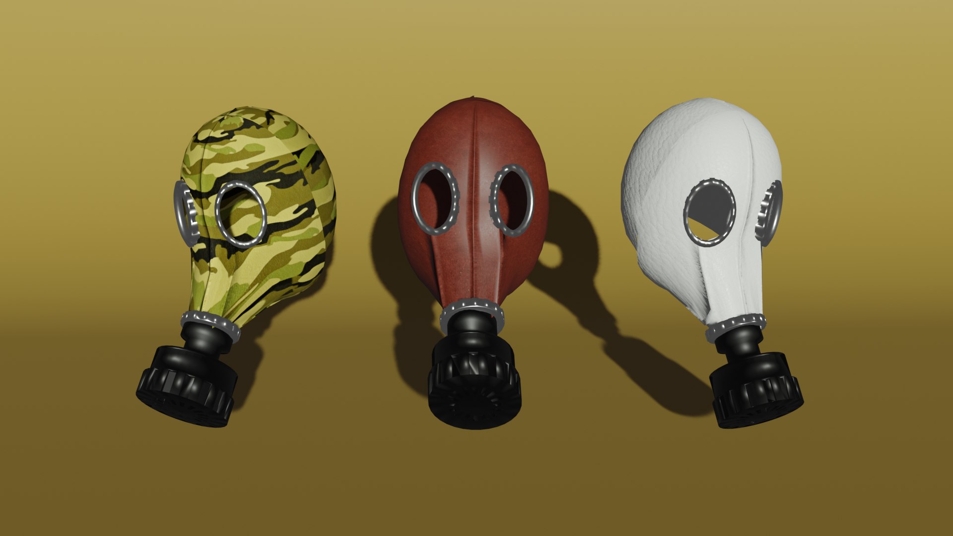 3D Gas Mask For Game - TurboSquid 2199649