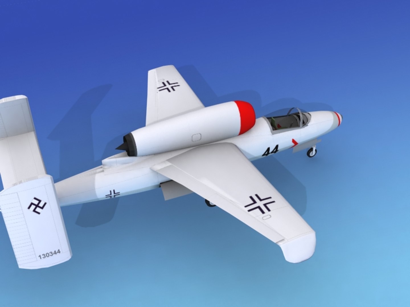fighter jets heinkel 162 3d model