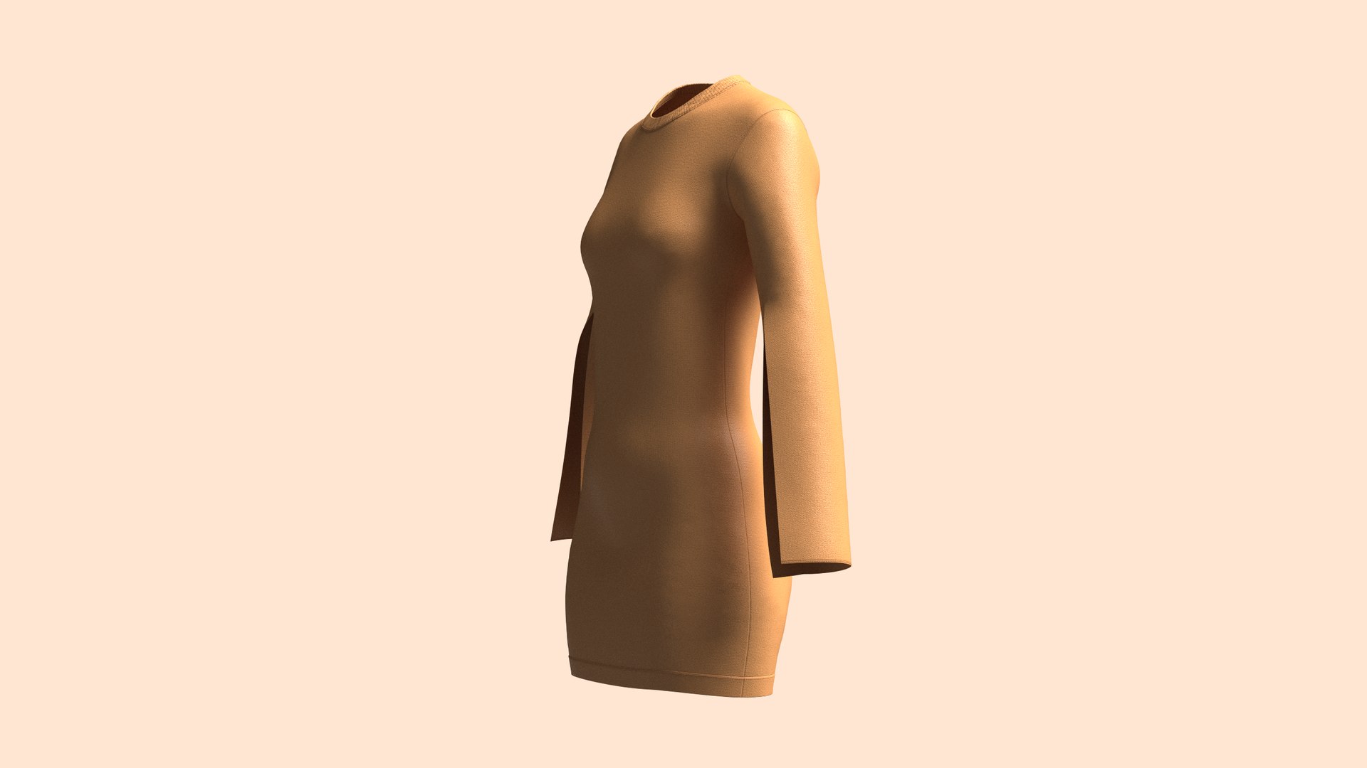 3D Girls Cut Sleeve Dress - TurboSquid 2208453