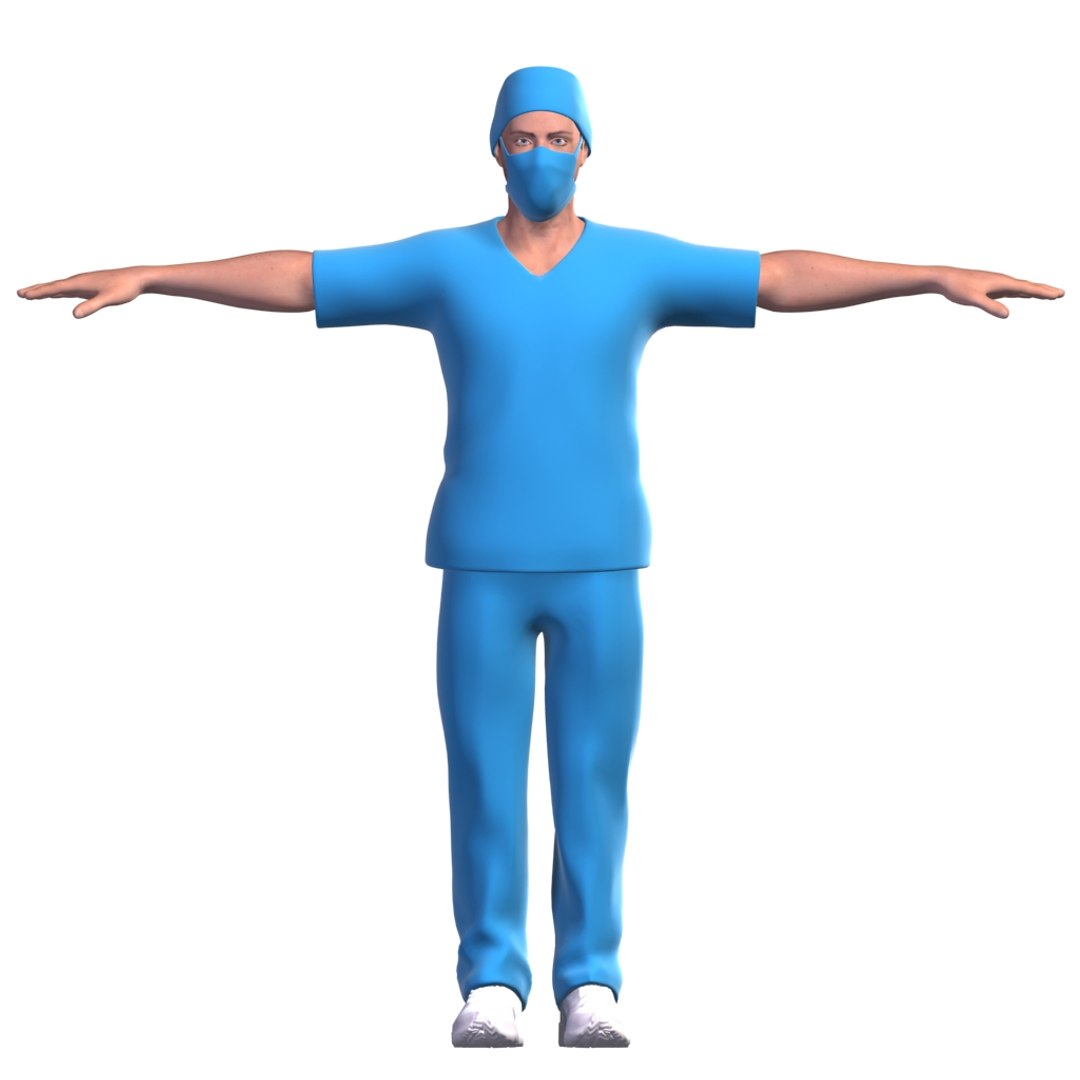Male Nurse Doctor Dr 3D Model - TurboSquid 1375852