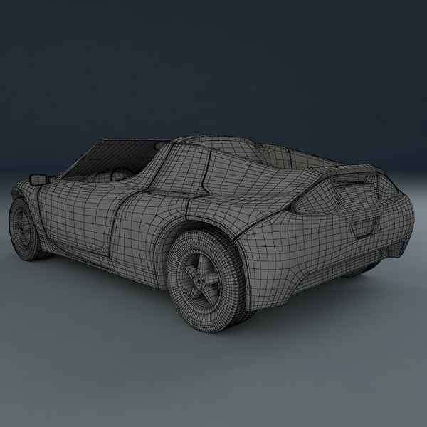 3d model electric sport car tesla