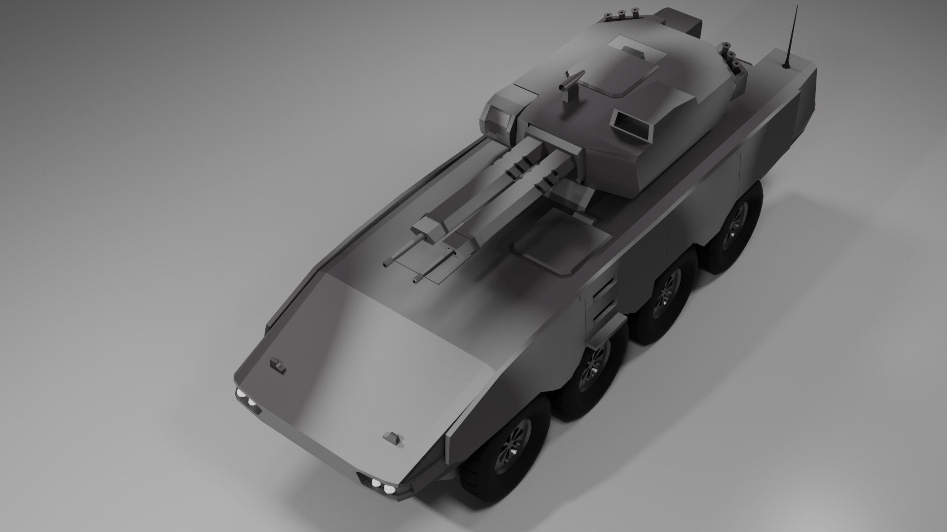 APC With Twin-Barrel Cannon 3D Model - TurboSquid 2227836