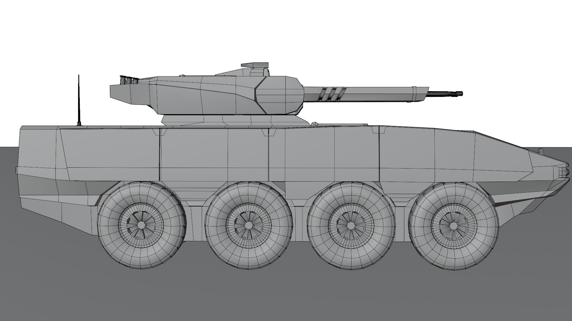 APC With Twin-Barrel Cannon 3D Model - TurboSquid 2227836