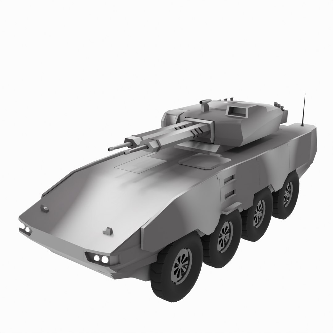 APC With Twin-Barrel Cannon 3D Model - TurboSquid 2227836