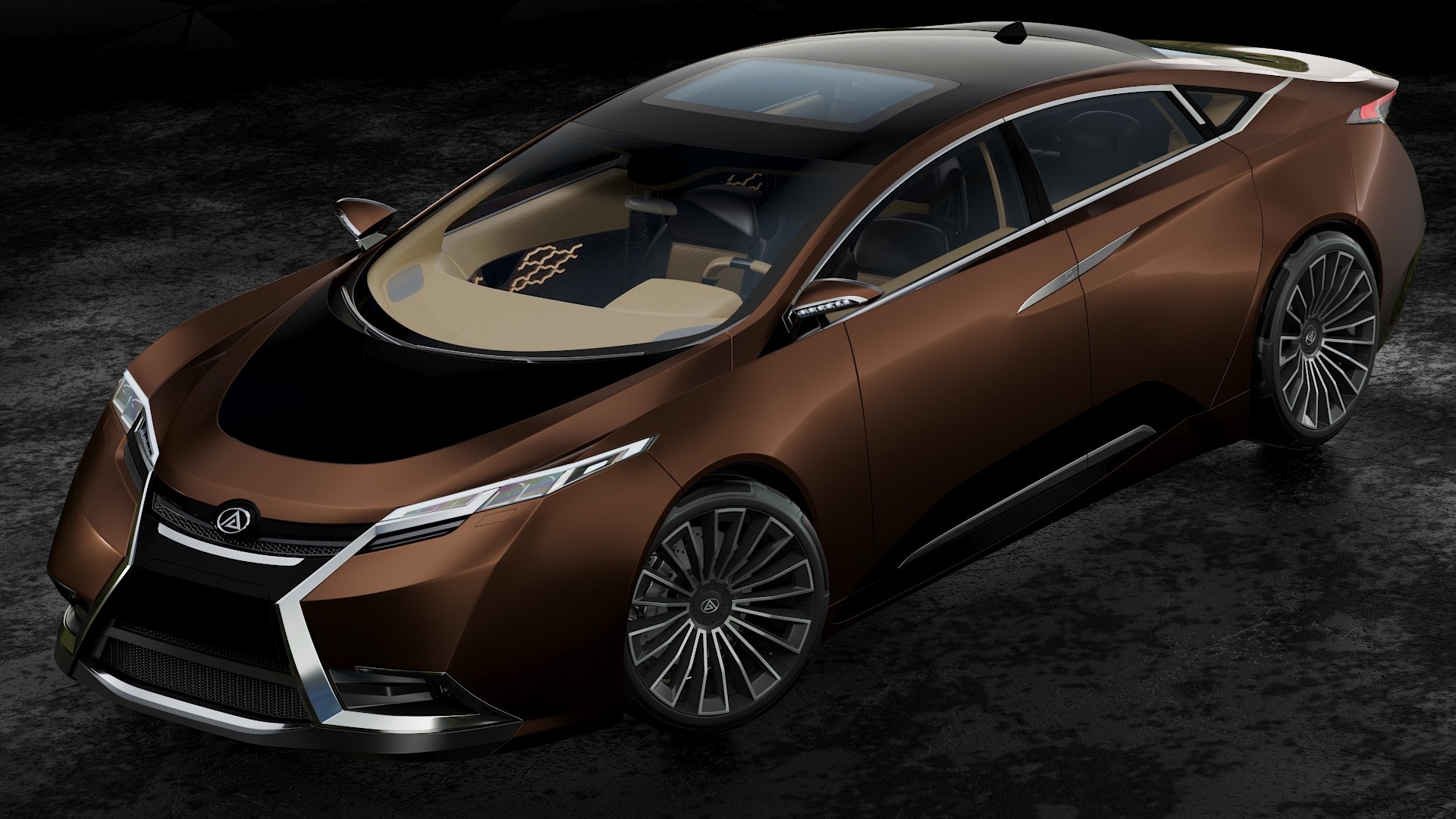 Futuristic sedan 3D - TurboSquid 1446687