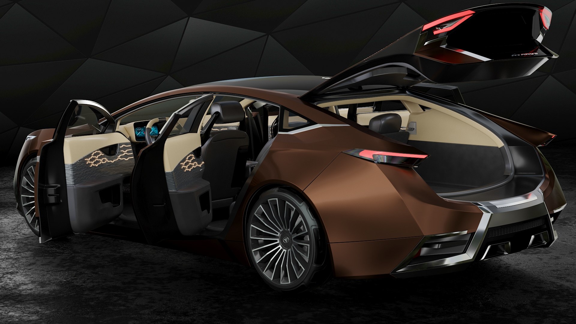Futuristic sedan 3D - TurboSquid 1446687