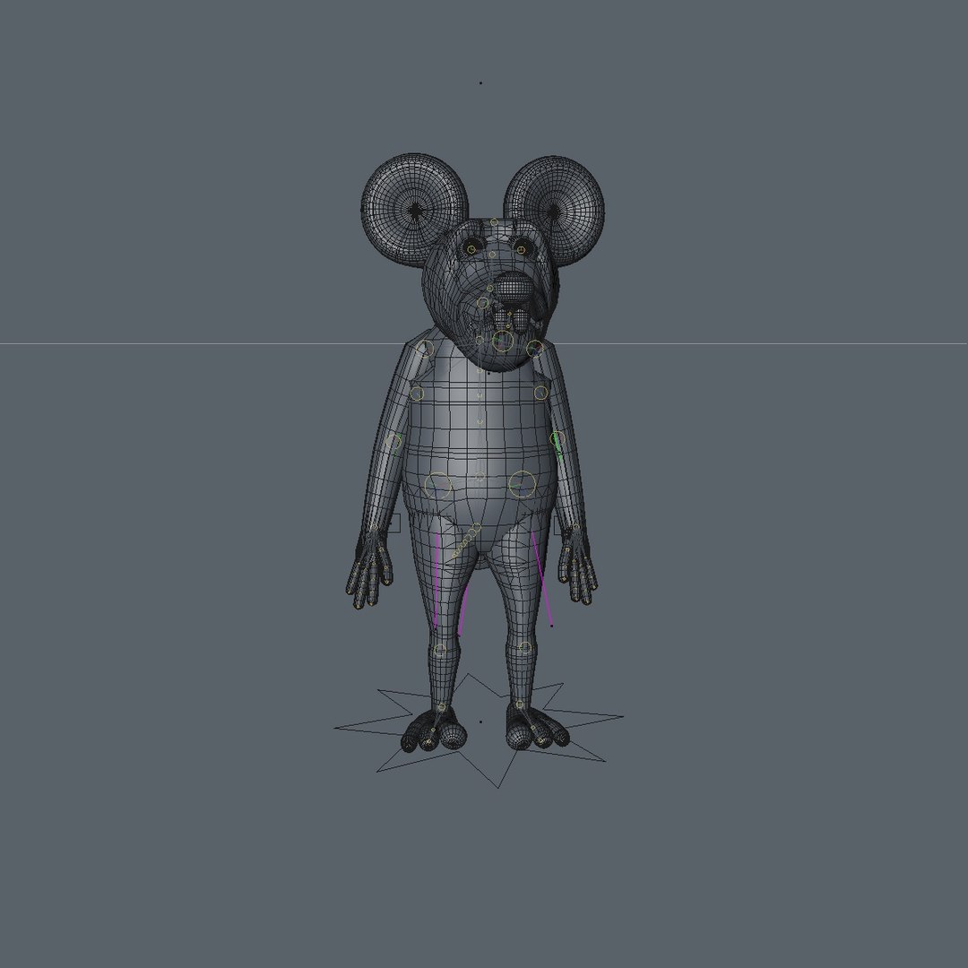 3D cartoon rat mouse rigged - TurboSquid 1454957