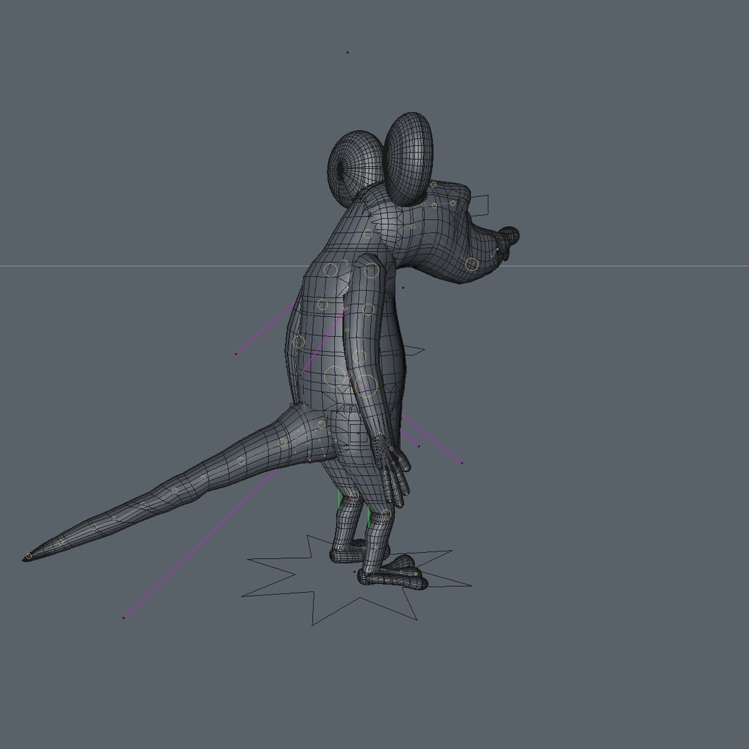 3D cartoon rat mouse rigged - TurboSquid 1454957