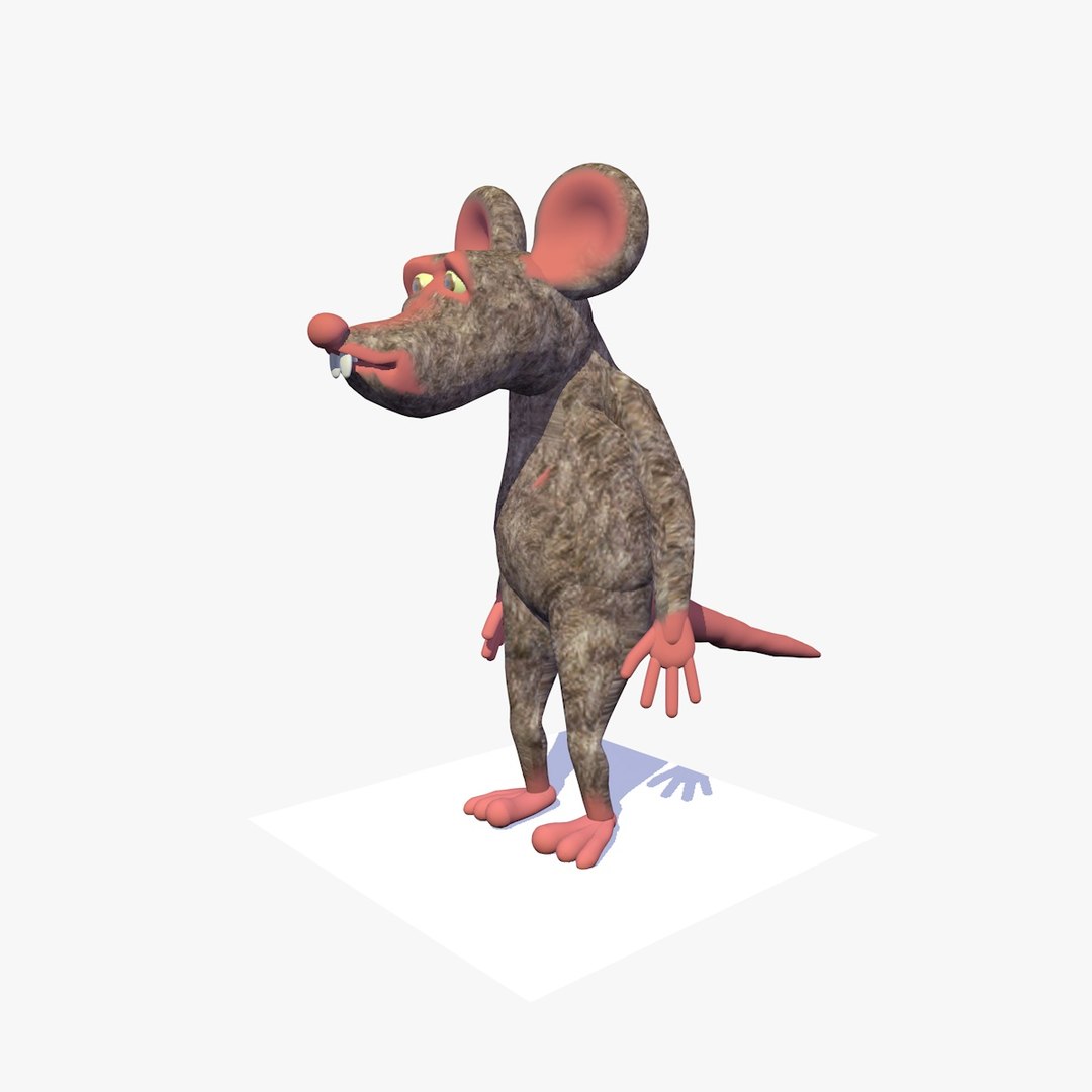 3D Cartoon Rat Mouse Rigged - TurboSquid 1454957