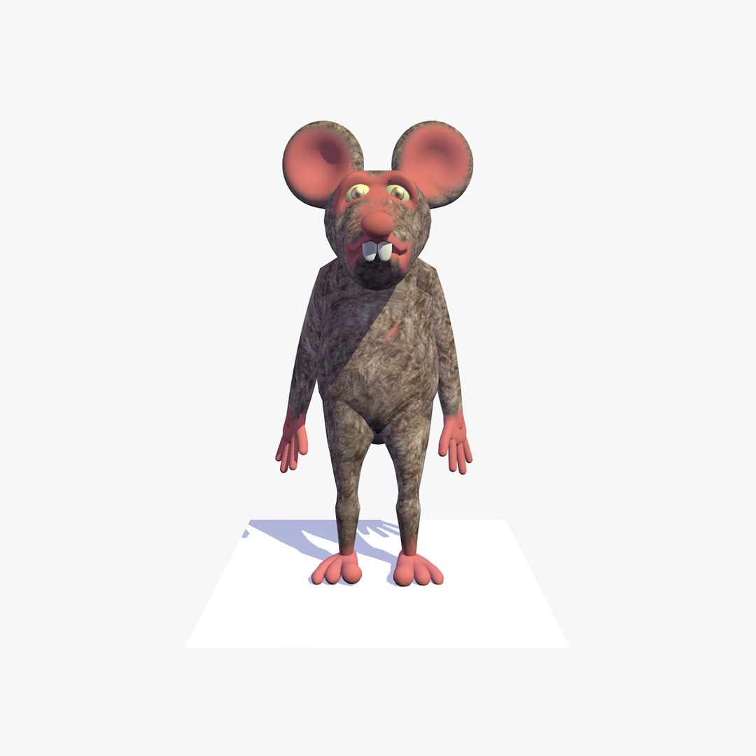 3D Cartoon Rat Mouse Rigged - TurboSquid 1454957
