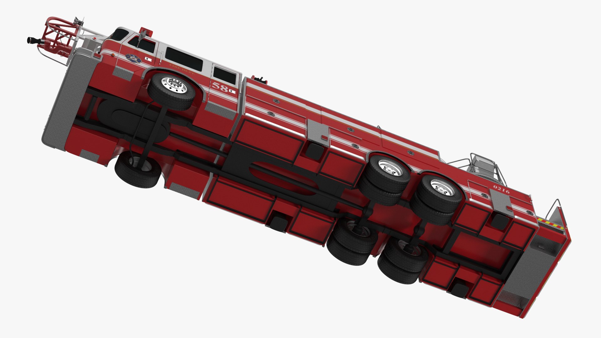 Rear Mount Ladder Fire Truck 3D model - TurboSquid 2134094
