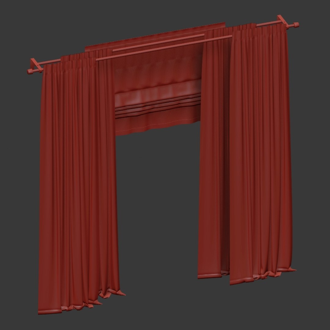 3D Curtain Drapes Model - TurboSquid 1516910